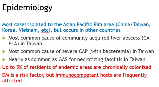 Hypervirulent (Hypermucoviscous) Klebsiella – 09/06/2017 (Presented by ...