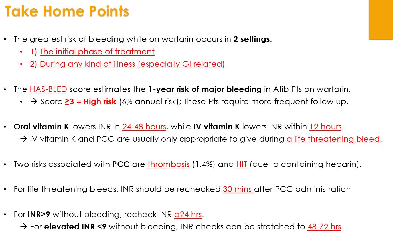 Supratherapeutic INR on Warfarin – 02/13/2018 | SCVMC IM Chief Resident ...